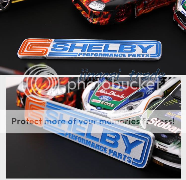 SHELBY Performance Parts 3D Thick Aluminium Car Auto Decal Badge Emblem ...